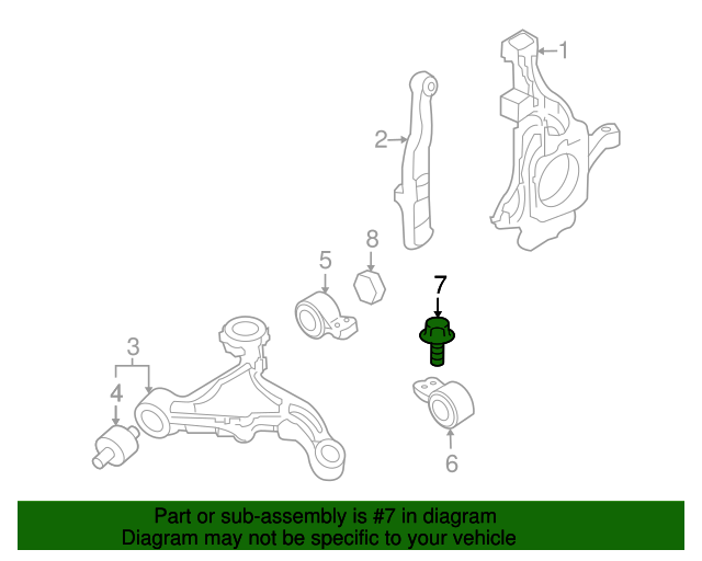 Control Arm Bolt - Ford (-W710174-S439) | TascaParts