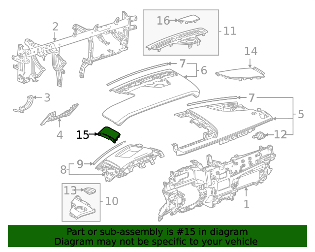 2021-2022 GMC Front Driver Side Speaker Grille 84273141 | GMPartsDirect.com