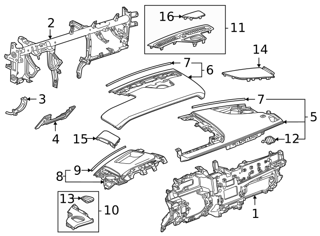 84533927 - Upper Trim Panel 2021-2024 GMC | Big 3 Auto Parts