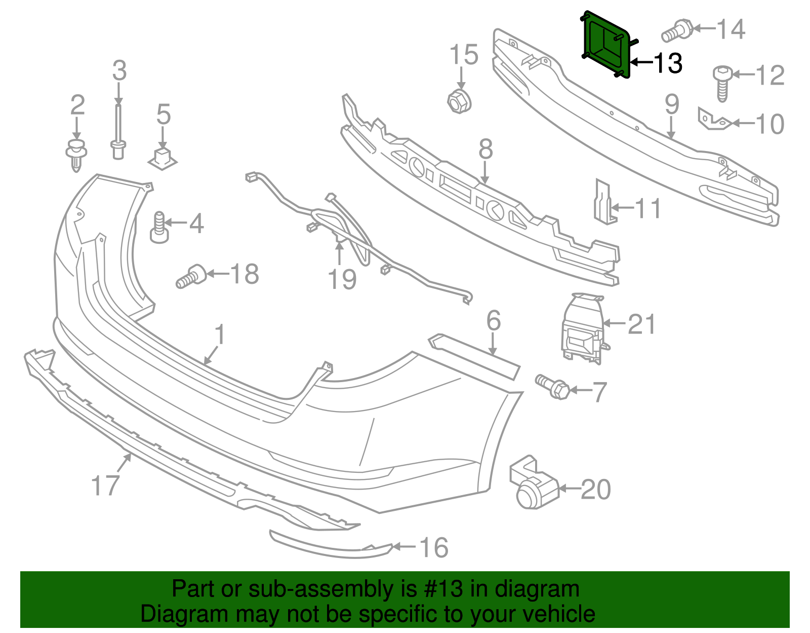 2014-2015 Kia Optima Bumper Bracket 86642-2T510 | Kia Automotive Parts