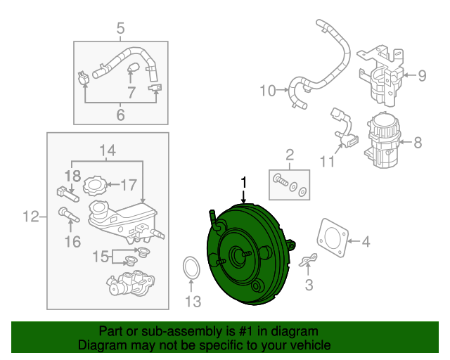 2017-2020 Hyundai Elantra Power Booster 59110-F2450 | Hyundai Wholesale ...