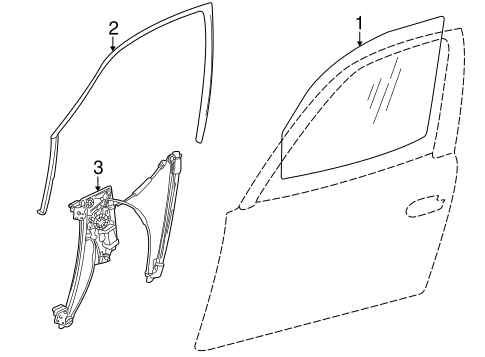 Glass - Front Door for 1998 BMW 740iL | OEM Parts & Accessories