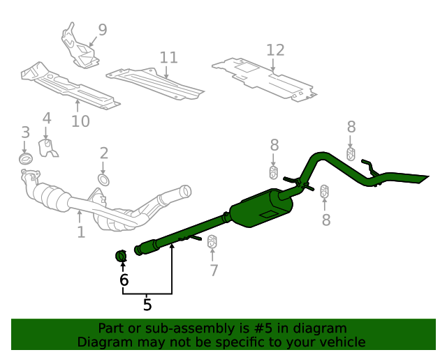 2019-2023 GM Exhaust Muffler 84657795 | GMPartsDirect.com