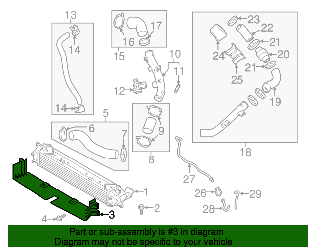 Hyundai - 28277-2B810 - Air Guide - 2017-2020 Hyundai Elantra | OEM ...