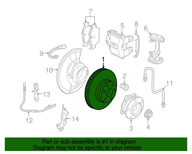 34116886481 - 2008-2019 BMW Front Brake Rotor (34-11-6-886-481) | BMW ...
