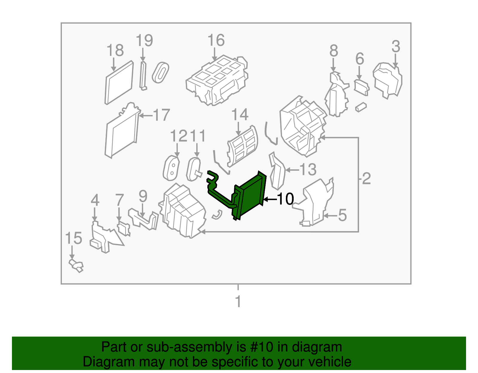 2009-2014 Nissan Murano Heater Core 27140-1AA0A | Nissan Parts Central