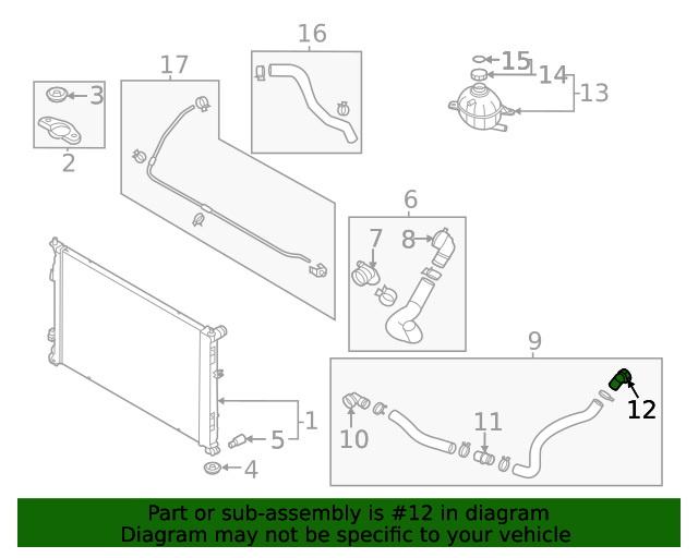 25485-F3300 - Radiator Coolant Hose Adapter 2020-2022 Kia | Kia.Parts Store