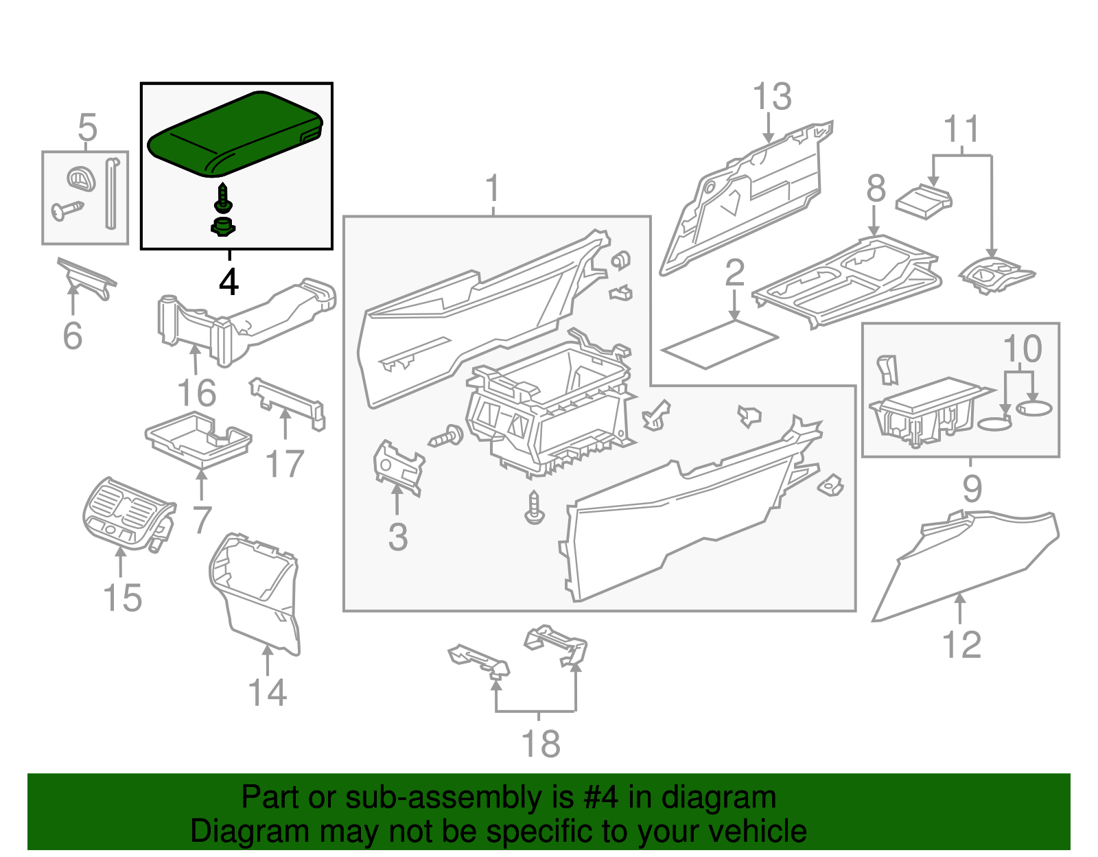2014-2016 Acura RLX Armrest 83410-TY2-A02ZC | Acura Parts World