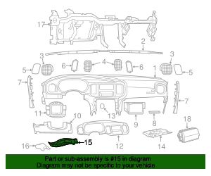 2012-2017 Dodge Charger Lower Cover - Driver's Side (LH) 68335586AC ...
