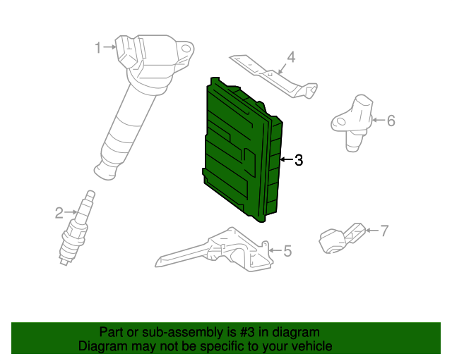 2021-2022 Toyota Tacoma Engine Control Module (ECM) 89661-04M00 ...
