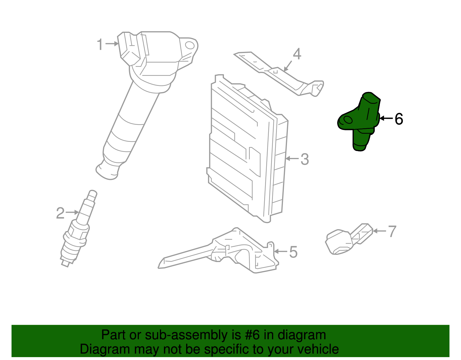 90919-05098 - Engine Crankshaft Position Sensor 2016-2023 Toyota Tacoma ...