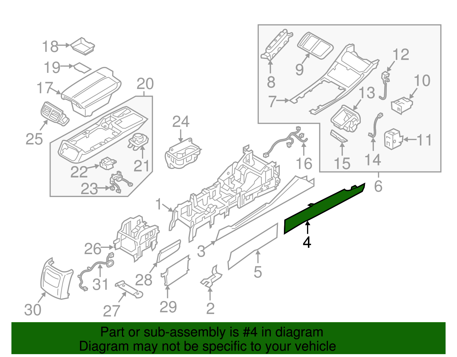 84680-D2000-VHC - High-Quality Console Panel for 2017-2019 Genesis G90 ...