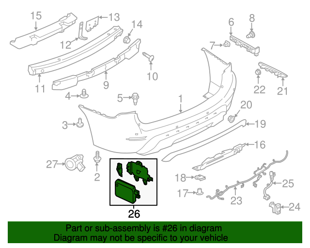 2017-2020 Nissan Pathfinder Blind Spot Radar 284K1-6KA3A | Nissan Parts ...