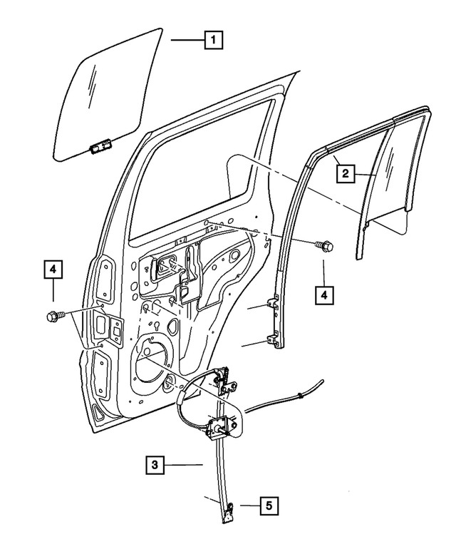2006-2007 Jeep Liberty Rear Door Window Regulator, Left 4589267AD ...
