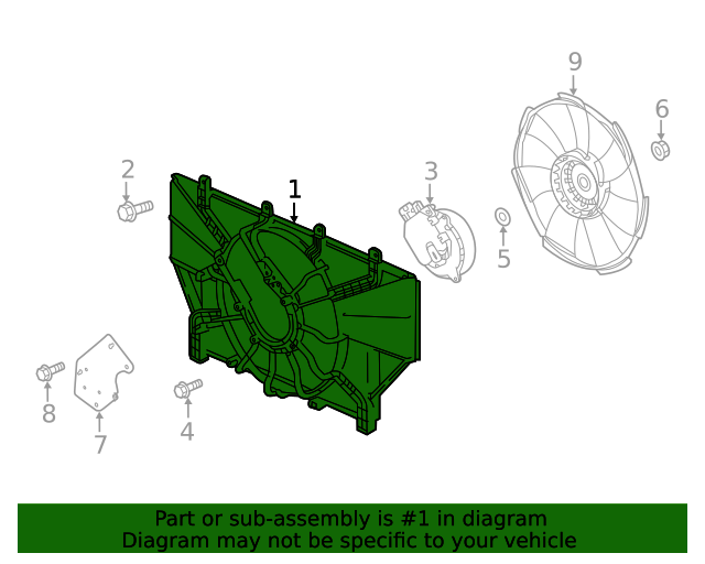 2018-2022 Honda Accord Fan Shroud 19015-6C1-A01 | Honda Factory Parts