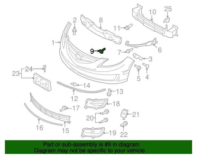 1999-2013 Mazda OEM NEW 1999-2013 Mazda 6 Energy Bumper Absorber ...