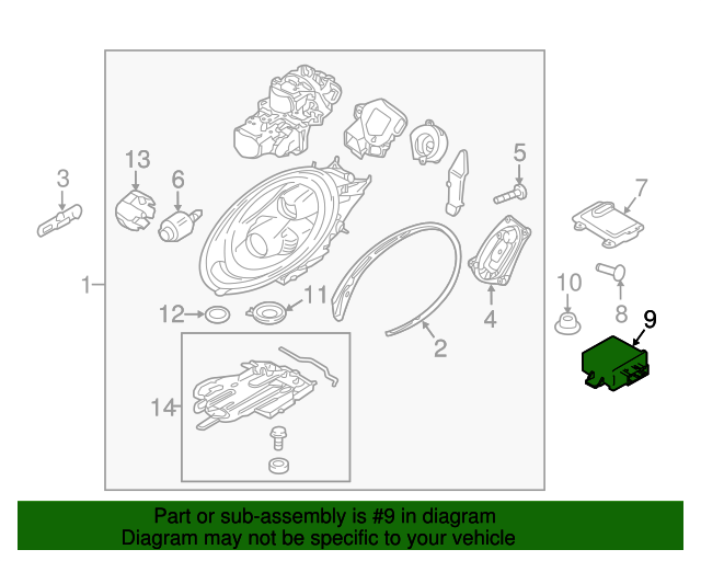 2012-2024 Porsche Headlight Control Module 9A7-907-357-00 ...