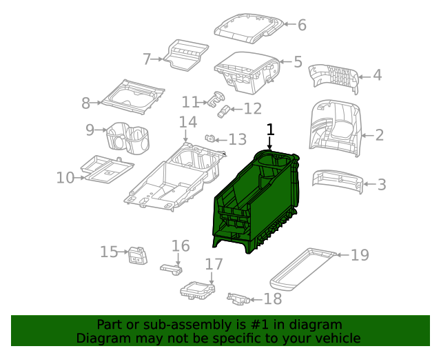 2021-2023 Chrysler Console 7fa01dx9ab | TascaParts.com