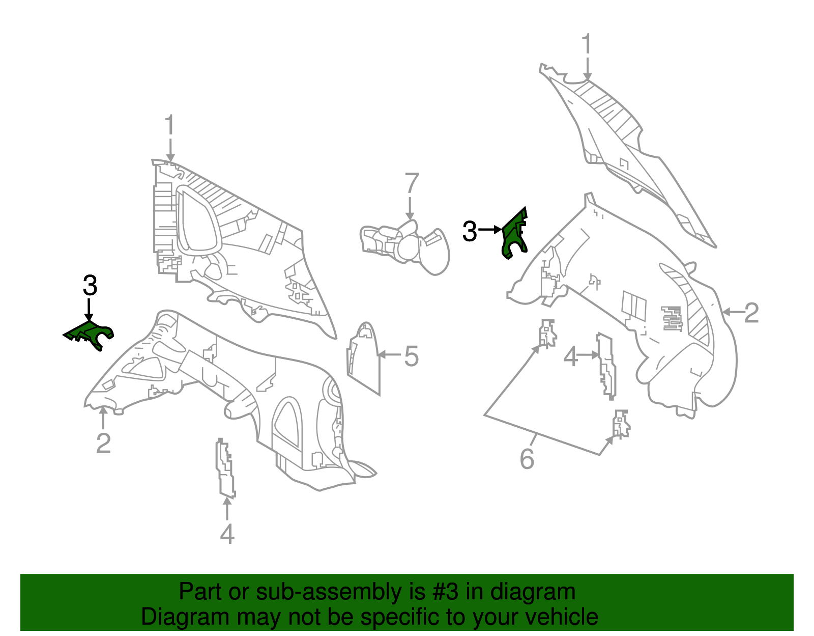 2017-2019 Nissan Rogue Lower Quarter Trim Mask 84997-4CL0B | Temecula ...