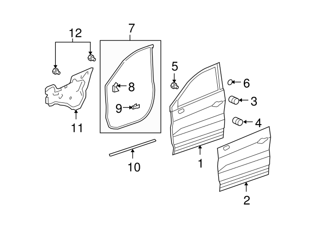 Genuine OEM Acura - Lower Seal Part# 72327-STK-A01 | Acura Parts For Less