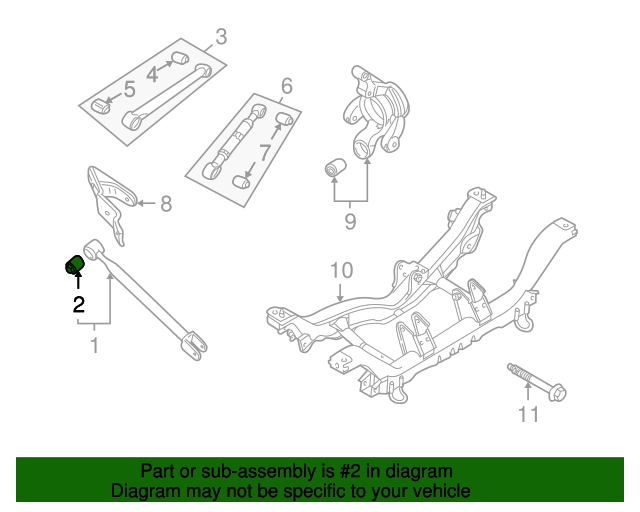 RGX101000 - Trailing Arm Bushing - 2002-2005 Land Rover Freelander ...