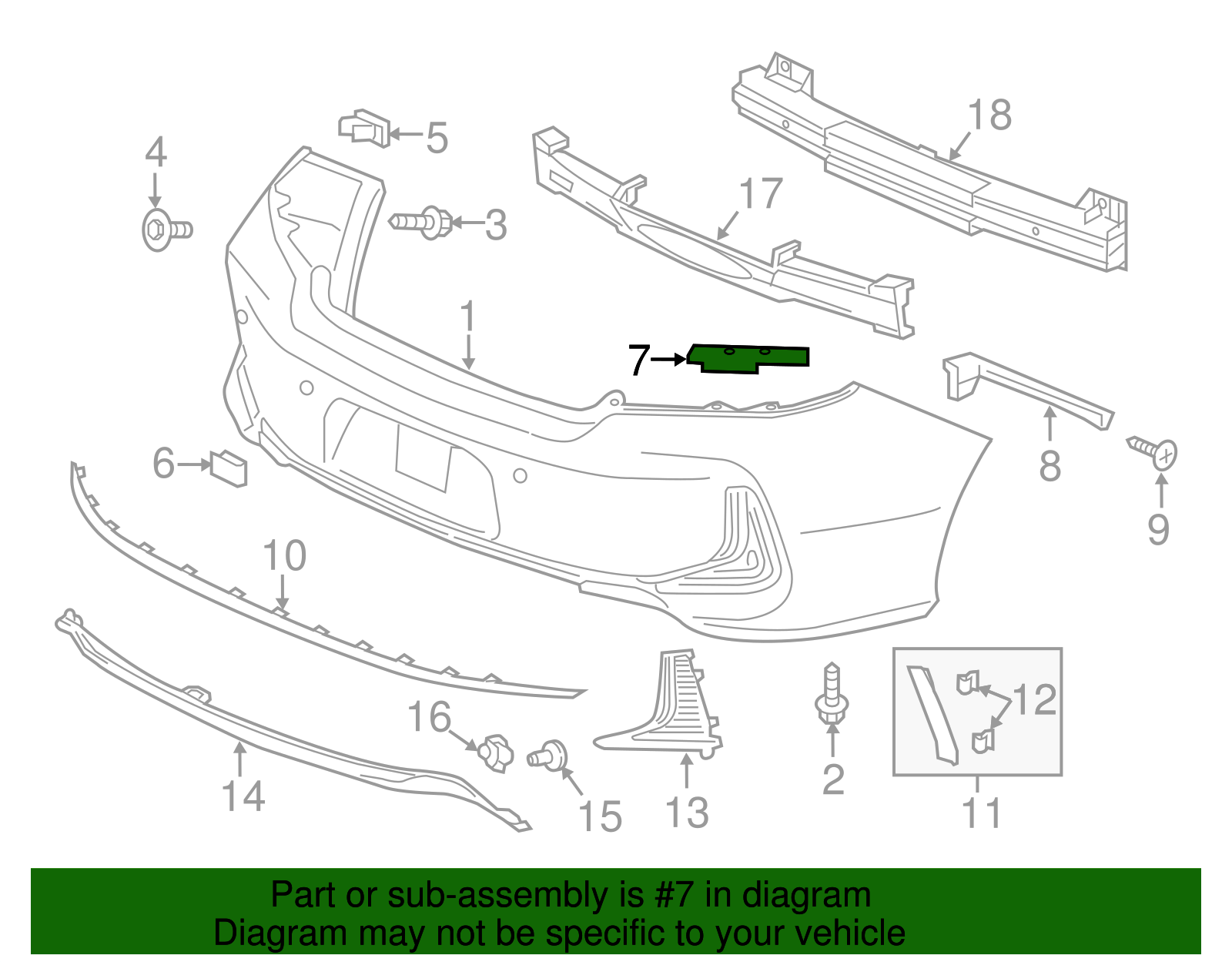 2016-2017 Honda Accord Bumper Cover Bracket 71505-T3L-A50 | Honda Parts ...