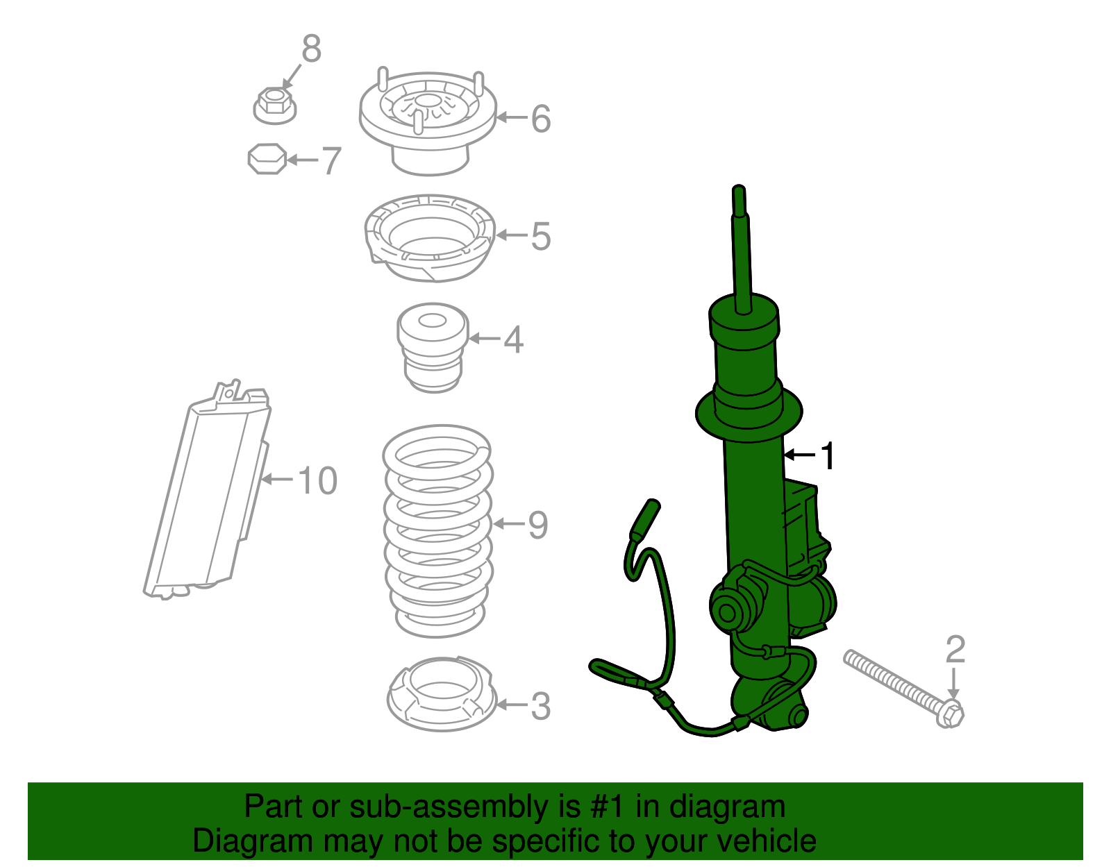 2011-2016 BMW | Shock Absorber | 37126796859 | BMW OEM Parts Store