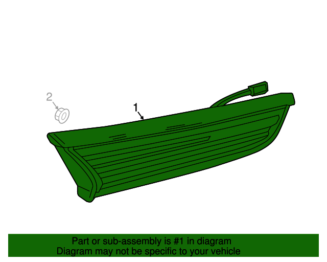 2017-2019 Buick LaCrosse Rear Closure Auxiliary Signal Lamp 26218070 GM ...