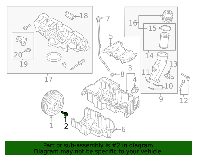 Genuine OEM Crankshaft Pulley Pin Part# LR074131 Fits 2018-2023 Land ...