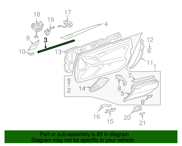 1994-2020 Mercedes-Benz Sealing Rail 230-725-01-65 | Mercedes-Benz Parts