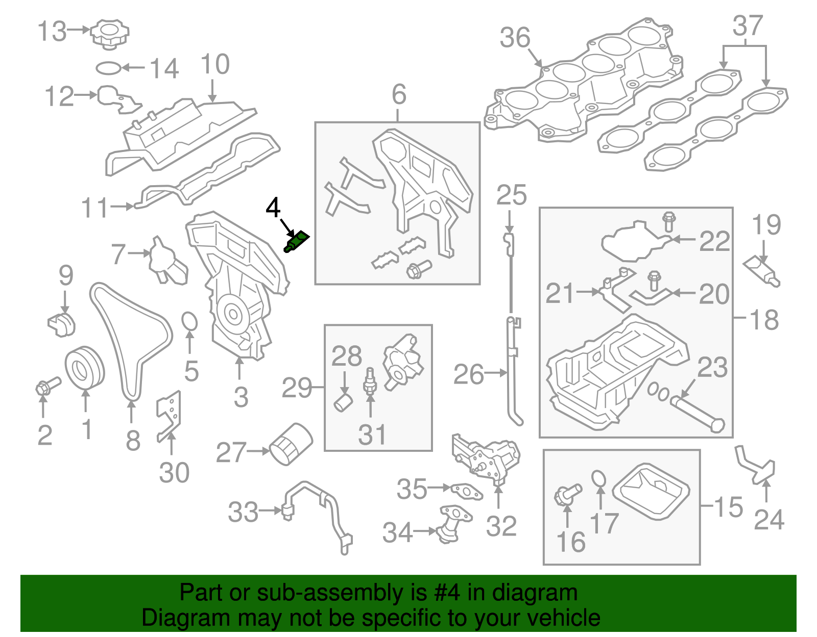 KA761-33000 - Oil Pan Gasket 2009-2025 Nissan | Nissan Parts ...