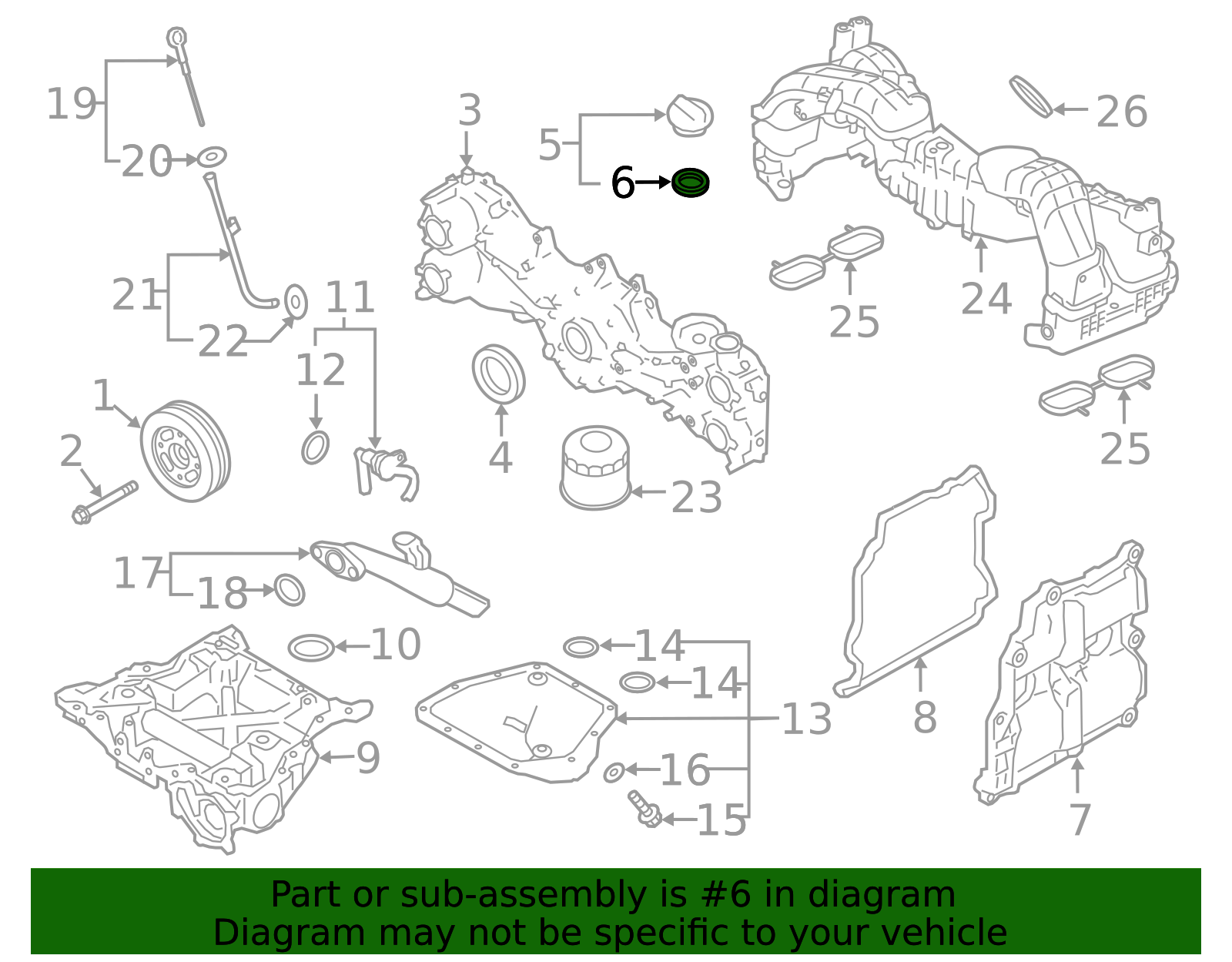 1985-2024 Subaru Filler Cap Gasket 803942020 | Subaru Online Parts