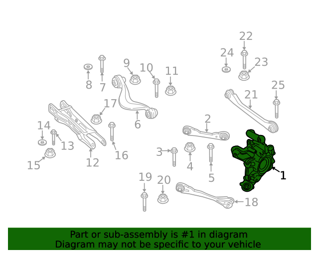 2019-2024 BMW X4 Wheel carrier, right 33-30-6-879-750 | AutoNationParts.com