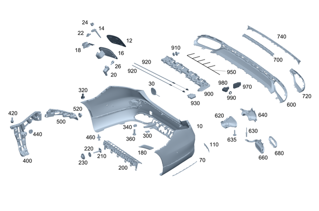 1991-2024 Mercedes-Benz Trim Strip 223-885-59-00 | World Mercedes-Benz ...