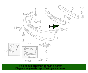 2003-2008 Toyota Corolla Bumper Cover Support Rail (Left, Front) 52116 ...