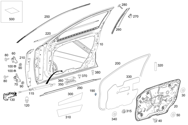 2014-2020 Mercedes-Benz Trim Bar 222-698-95-00 | MB OEM Parts