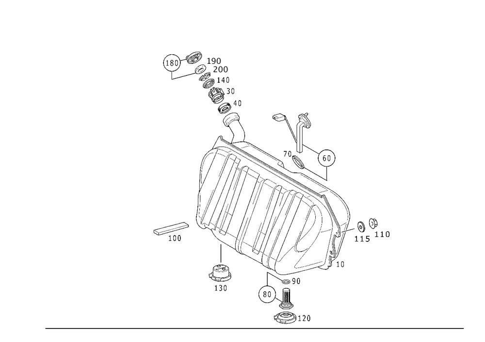 210-542-41-17 - Fill Level Sensor 1998-2002 Mercedes-Benz | Mercedes ...