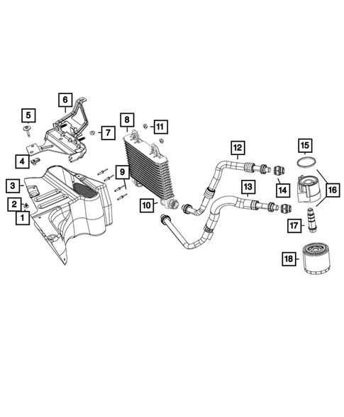 Engine Oil Cooler for 2018 Dodge Charger | Mopar eStore