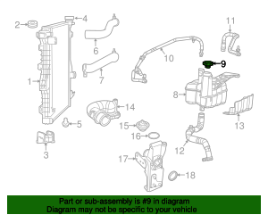 2013-2023 Mopar Engine Coolant Reservoir Cap 68442532AA | TascaParts.com