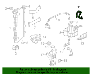 2013-2018 Ram Inlet Hose 52014726AA | TascaParts.com