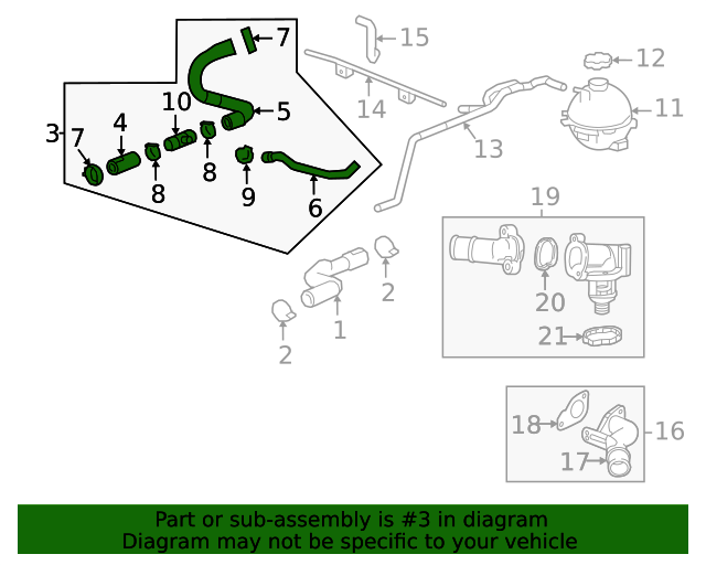 2017-2023 GM Radiator Outlet Hose 84863061 GM | GMPartsDirect.com