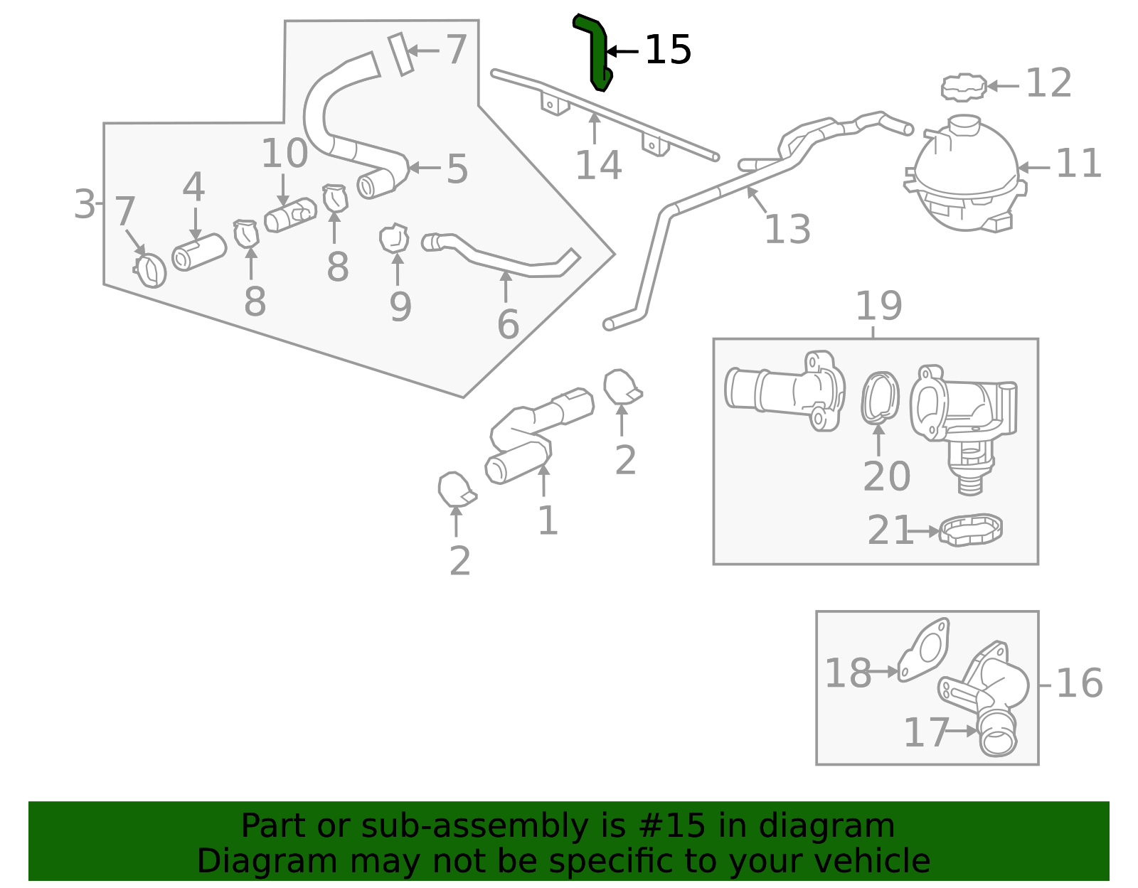 23253744 - Radiator Surge Tank Inlet Hose 2017-2024 Cadillac XT5 | GM ...