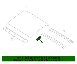 G6330-EZ0MA - Roof Rail 2017-2019 Nissan | Nissan Parts & Accessories ...