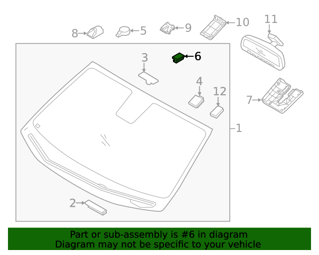 2018-2024 Hyundai Rain Sensor Bracket 96031-J5000 | OEM Parts Online