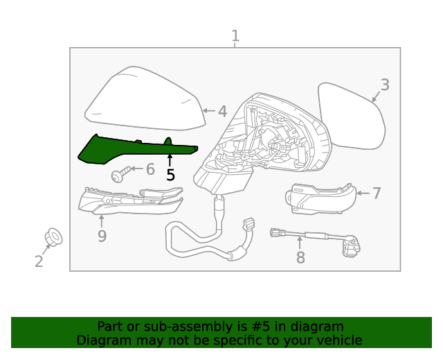 8794B-0E230 - Door Mirror Trim Ring 2016-2022 Lexus | AutoNationParts.com
