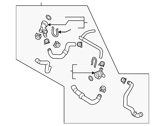 2018-2019 Volkswagen Golf R Upper Hose 5Q0-122-101-GD | OEM Parts Online