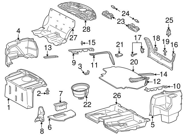 220-693-14-91-9C24 - Trunk Side Trim 2000-2006 Mercedes-Benz | Mercedes ...