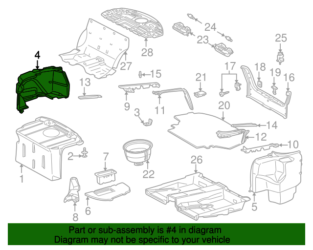 220-693-14-91-9C24 - Trunk Side Trim 2000-2006 Mercedes-Benz | Mercedes ...