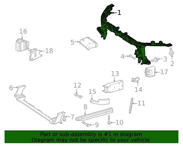 2020-2021 Mercedes-Benz GLB 250 Upper Tie Bar 247-620-72-00 | MB OEM Parts