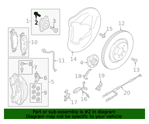 2017-2023 Audi Bearing Assembly Mount Bolt WHT-006-966 | Genuine Audi Parts